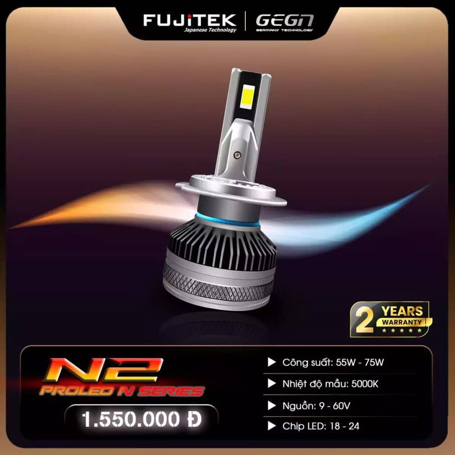 Bóng Led Tăng Sáng Vinfast VF3 Fujitek N2